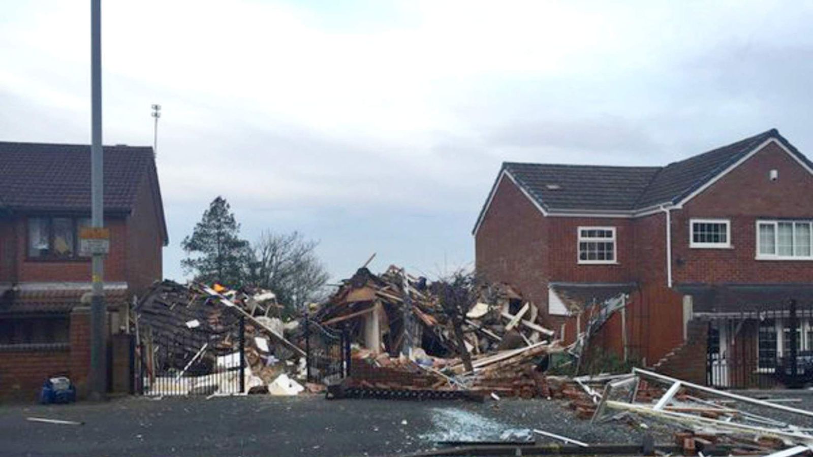 Woman Freed After Blast Destroys Home | UK News | Sky News