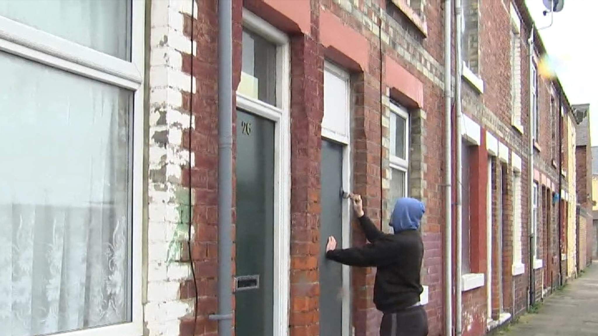 Asylum Seekers' Red Doors Painted Over | UK News | Sky News