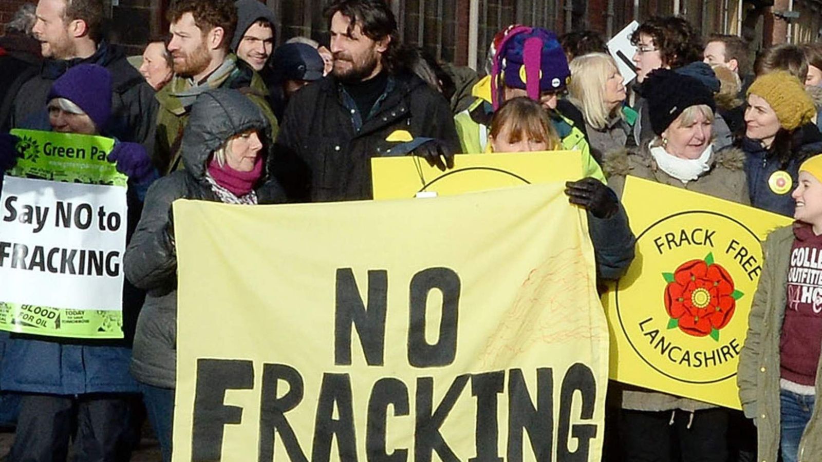 Protests Ahead Of Lancashire Fracking Vote | UK News | Sky News