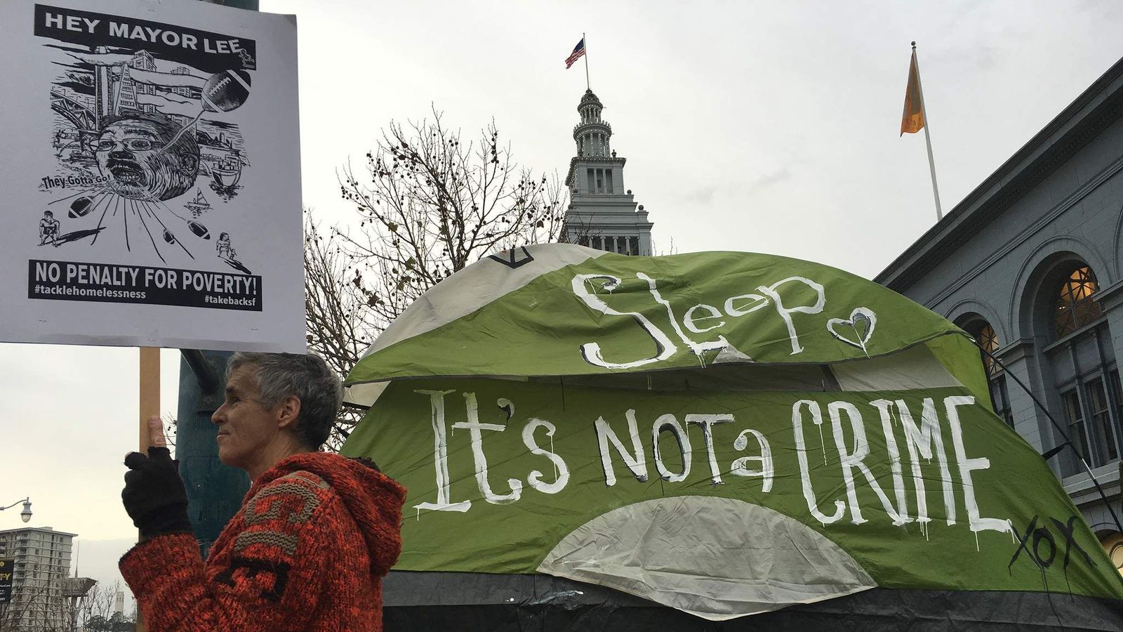 Protest As Homeless Moved On Before Super Bowl | US News | Sky News