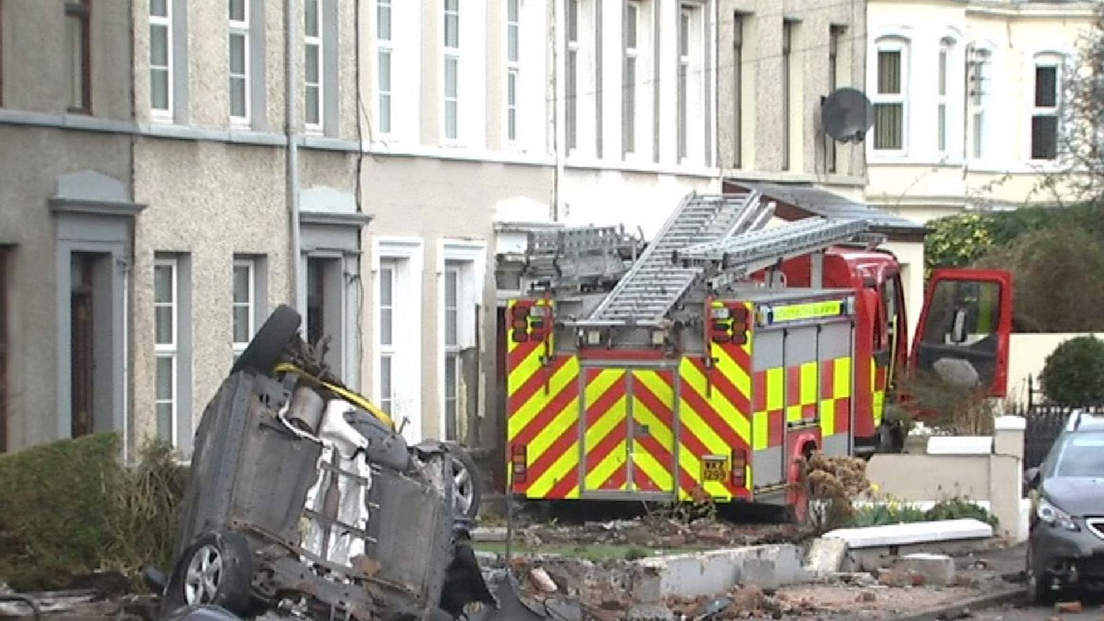 Fire Engine Ploughs Into Homes: Two Charged | UK News | Sky News