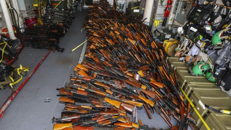Somalia-Bound Weapons Cache Worth $2m Seized | World News | Sky News