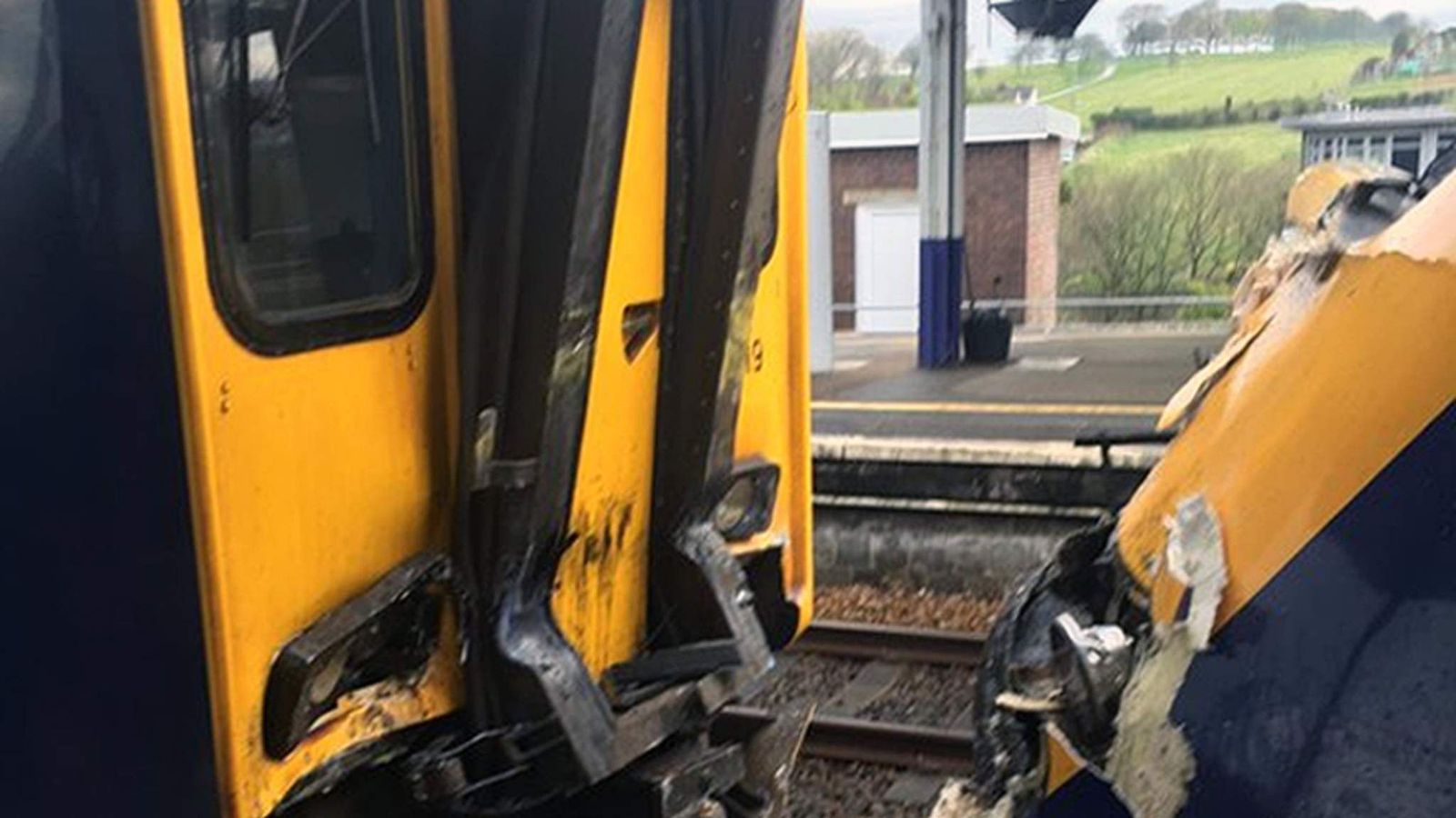 Eighteen Hurt After Trains Collide At Station | UK News | Sky News