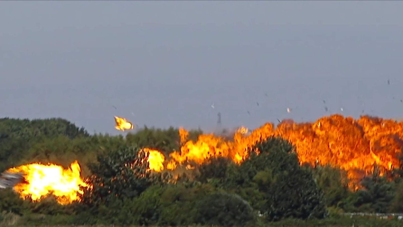 Harrowing Footage Shows Jet Fireball | Scoop News | Sky News