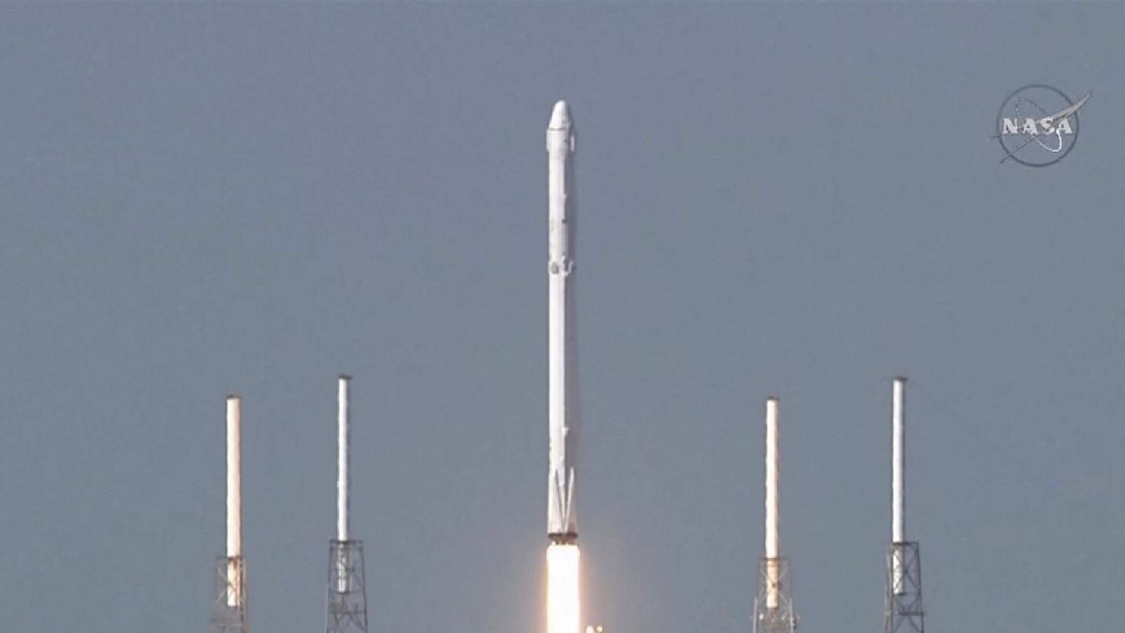 NASA Launches SpaceX Dragon Rocket Bound For ISS | Scoop News | Sky News