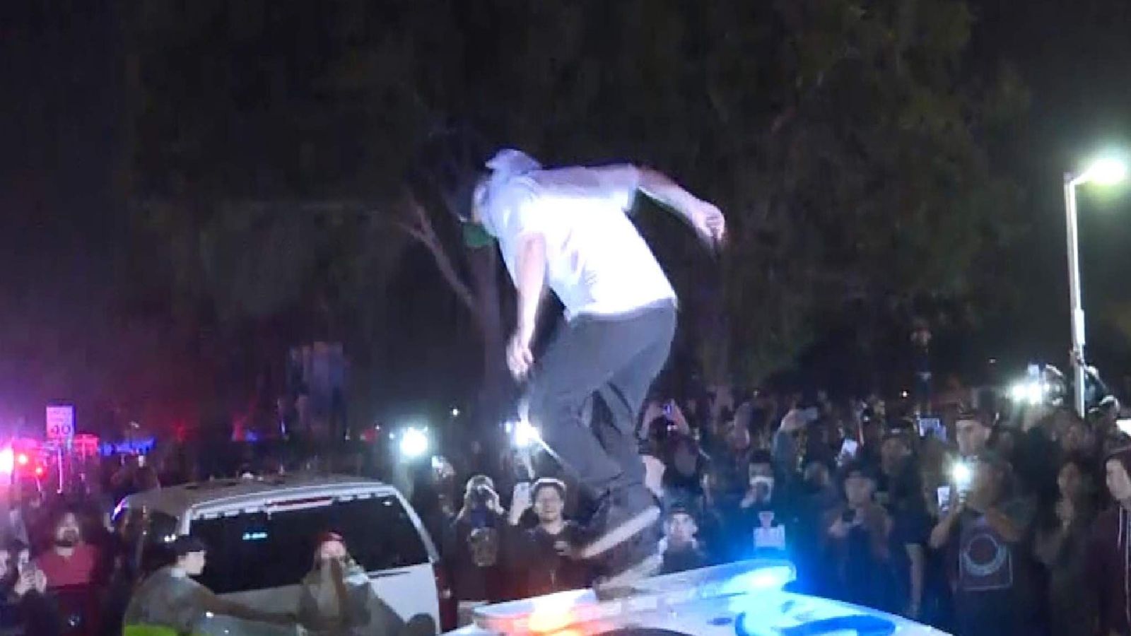 Violence Erupts After Trump Campaign Rally | US News | Sky News