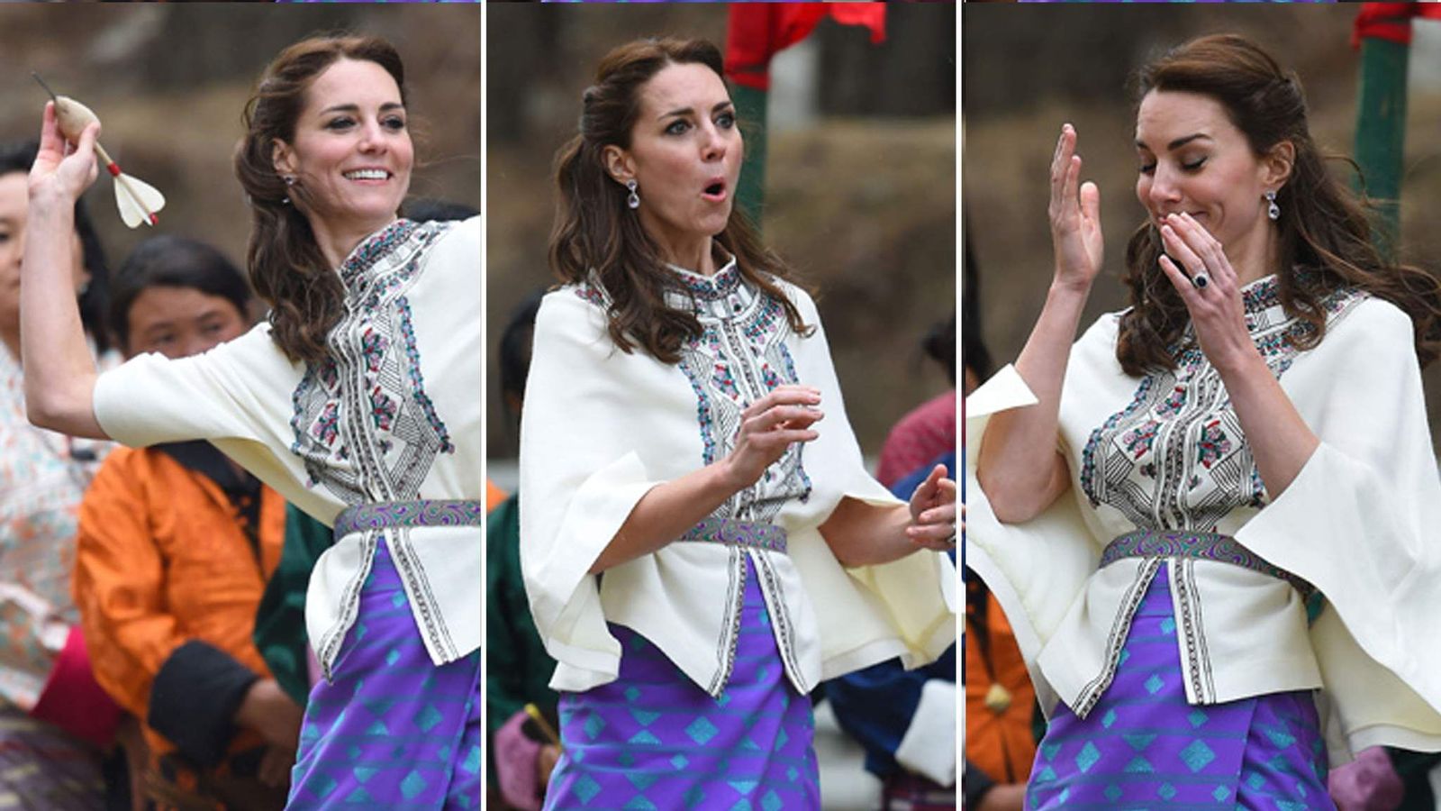 Kate's Near Miss As Royals Dart To Bhutan | World News | Sky News