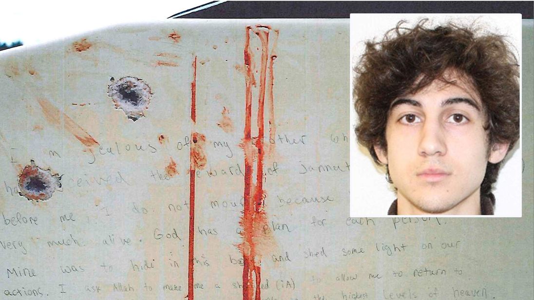 Boston Bomber Trial Sees Blood-Stained Note