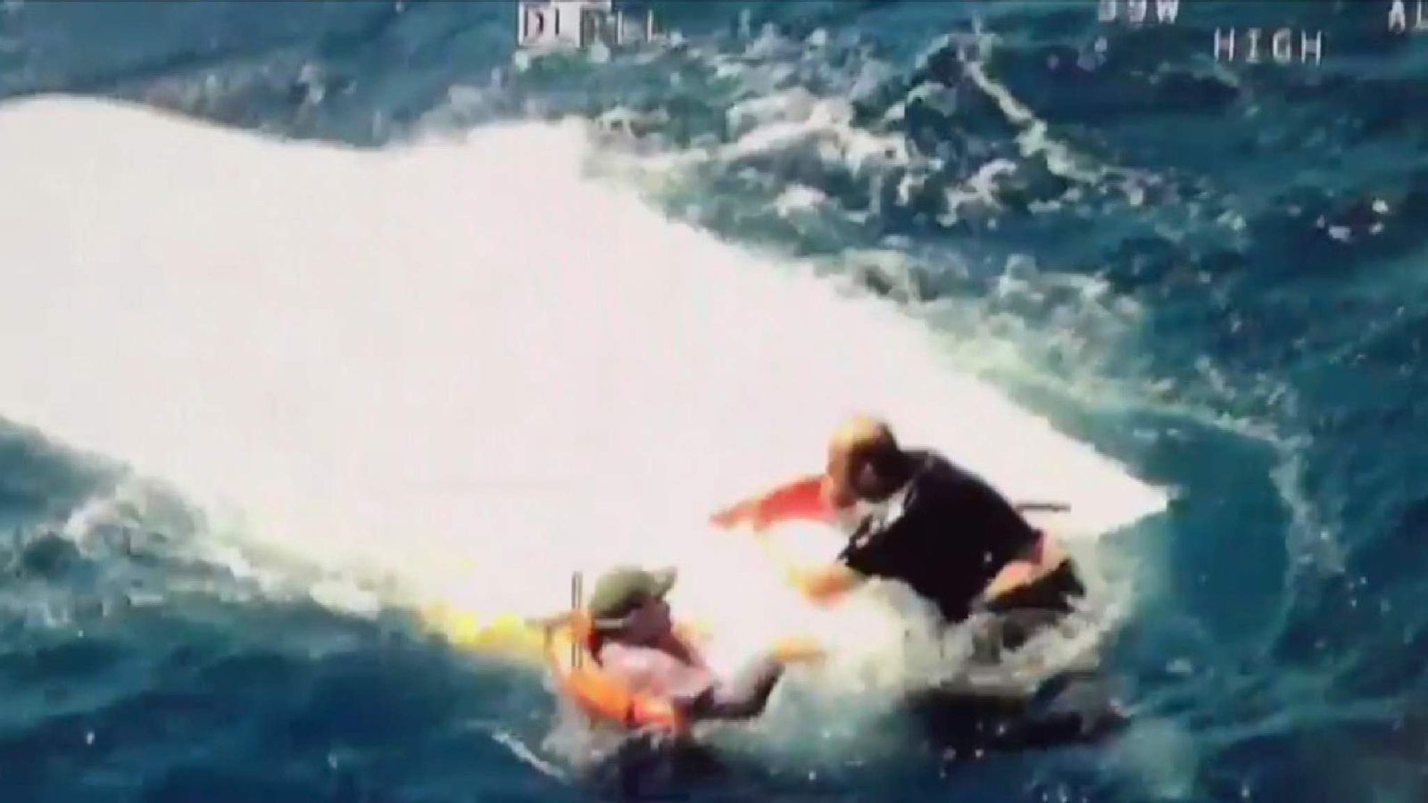 Pair Left Clinging To Boat Capsized By Wave | US News | Sky News