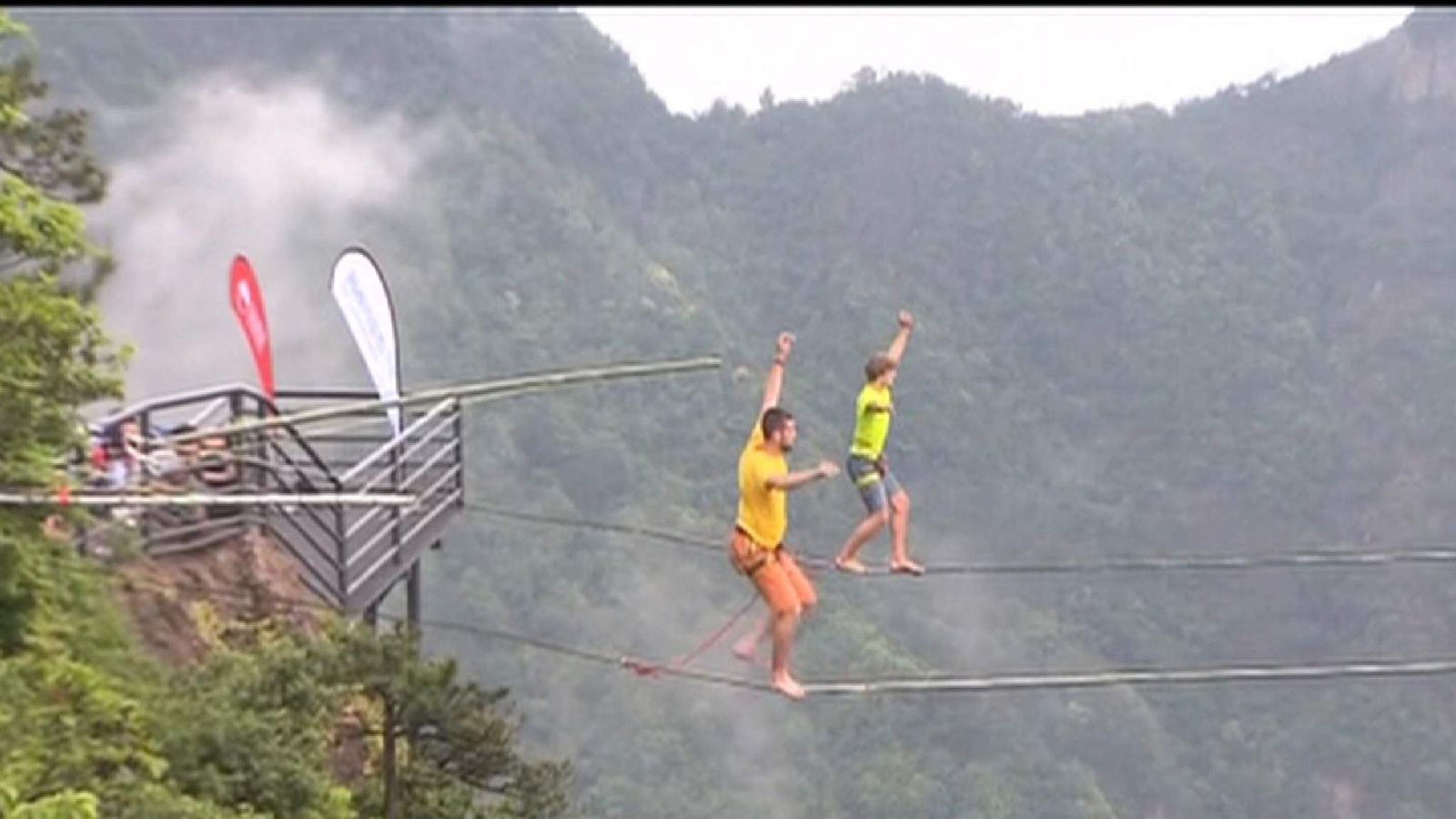 Brave Contestants Take Part In Tightrope Walking Tournament | Scoop ...