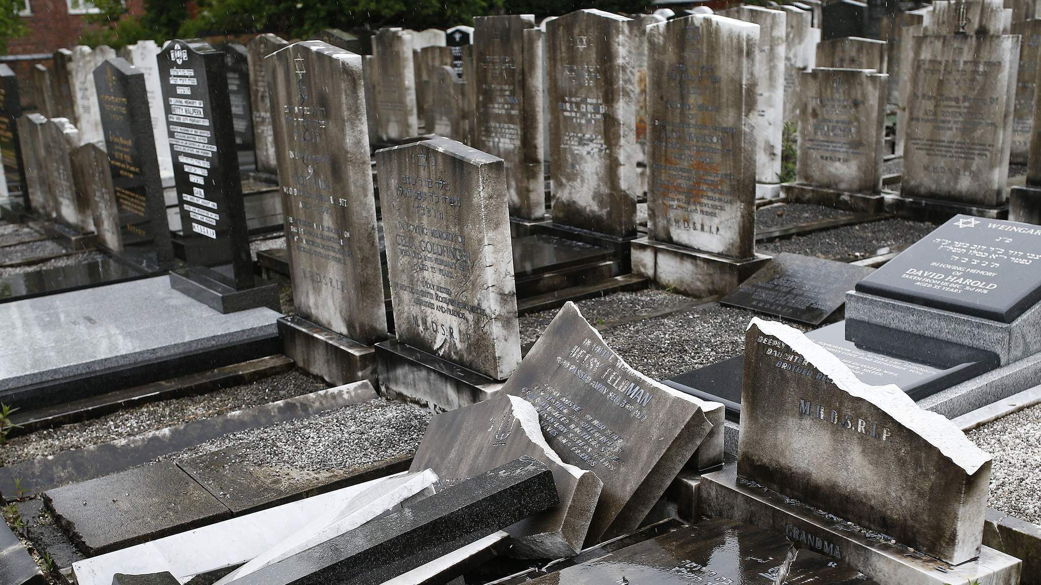 Headstones Smashed In Jewish Cemetery | UK News | Sky News