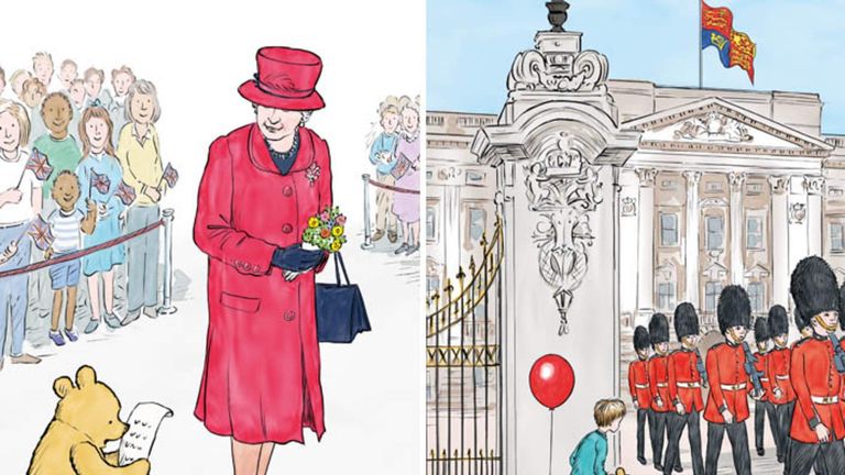 Winnie-The-Pooh's Chance Meeting With The Queen | UK News | Sky News
