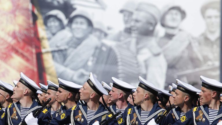 Russia Rolls Out Troops To Mark Nazi Defeat | World News | Sky News