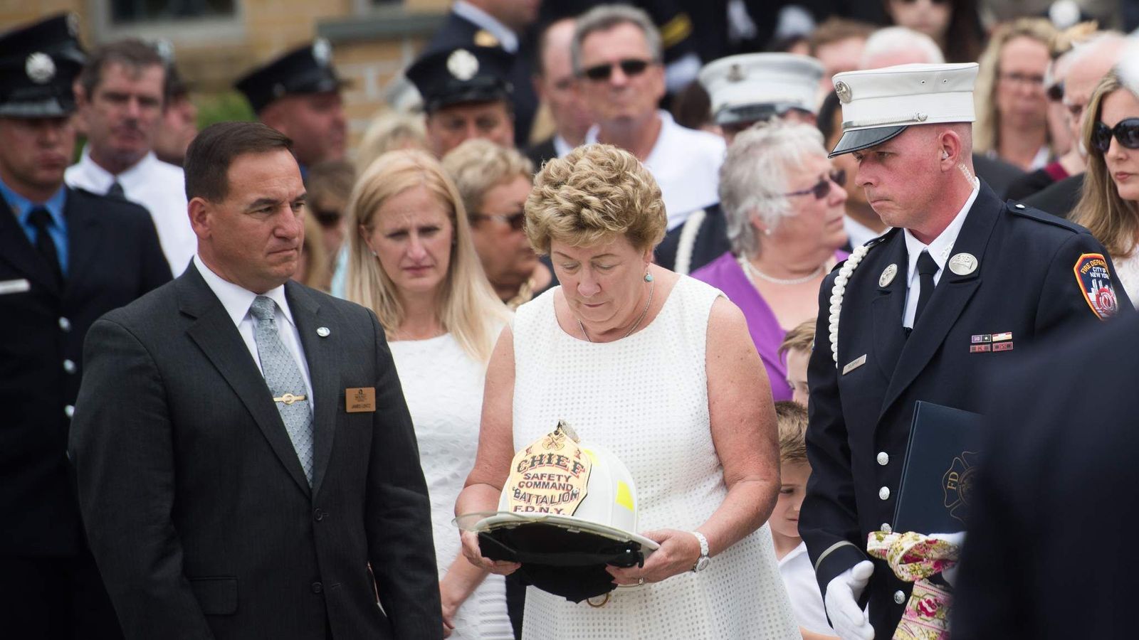 Funeral For New York Fire Chief Killed On 9/11 | US News | Sky News