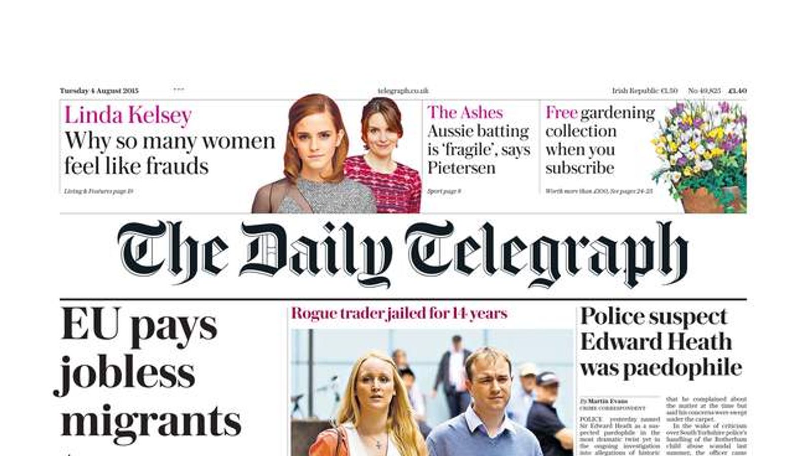 Tuesday's National Newspaper Front Pages | Scoop News | Sky News