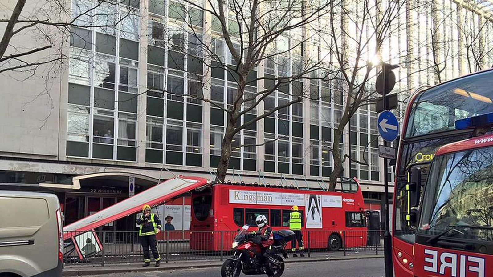Five Hurt As London Bus Roof Ripped Off | UK News | Sky News