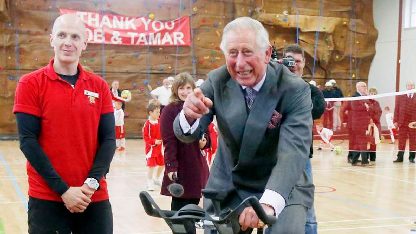 Charles Shows Fitness As He Opens New Sports Centre | Scoop News | Sky News