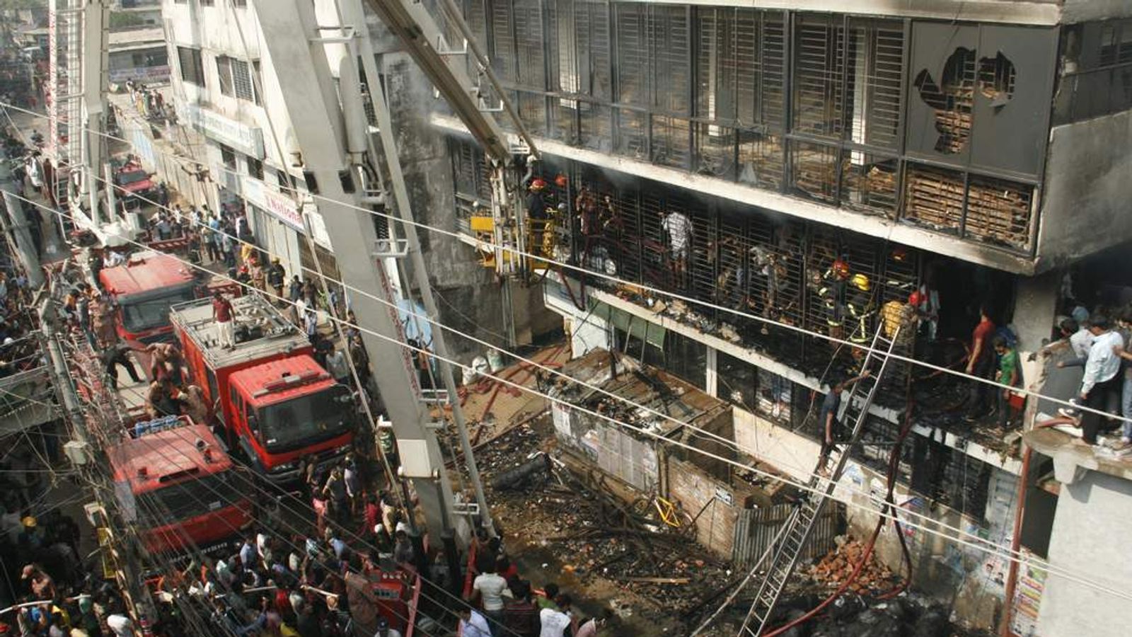 Second Fire At Bangladeshi Clothing Factory | World News | Sky News