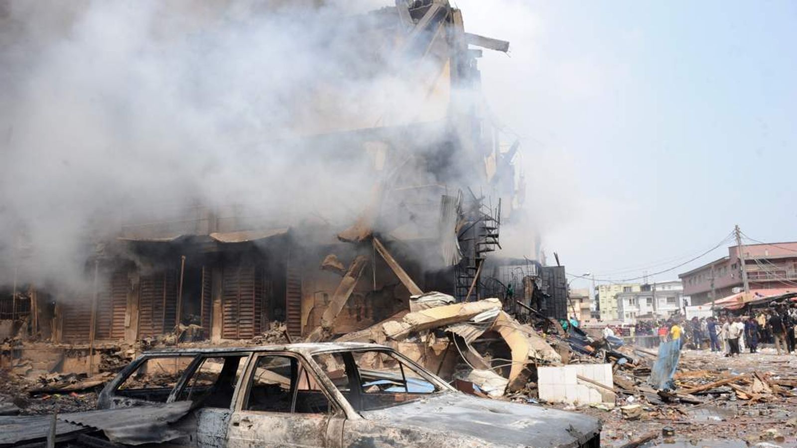 Nigeria: Fireworks Blast And Blaze Kills One | World News | Sky News