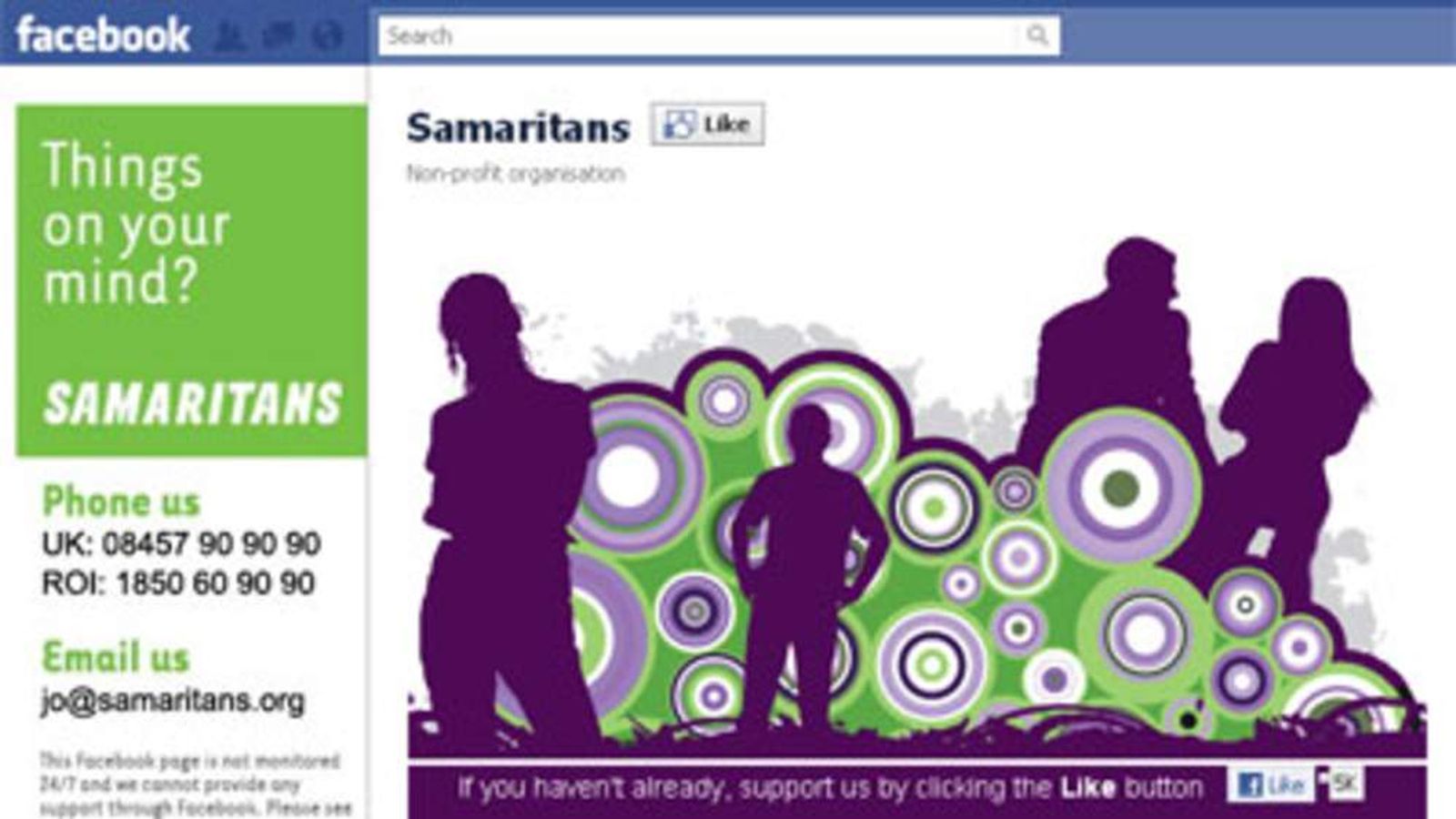 Samaritans Help Troubled Facebook Users | UK News | Sky News