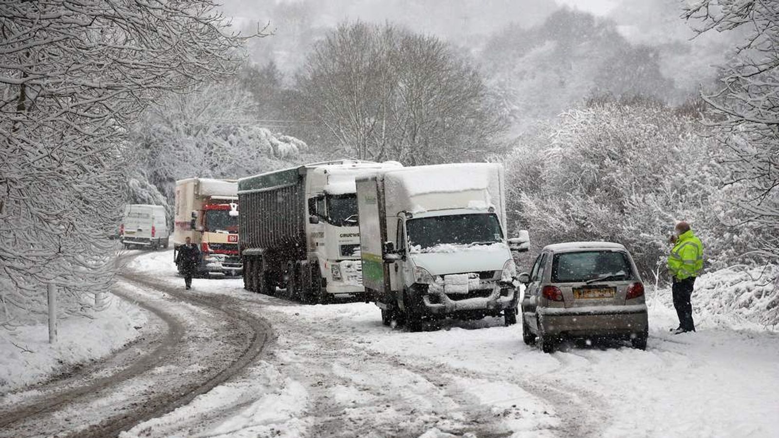 Snow: Ice Warning Amid Spate Of Accidents | UK News | Sky News