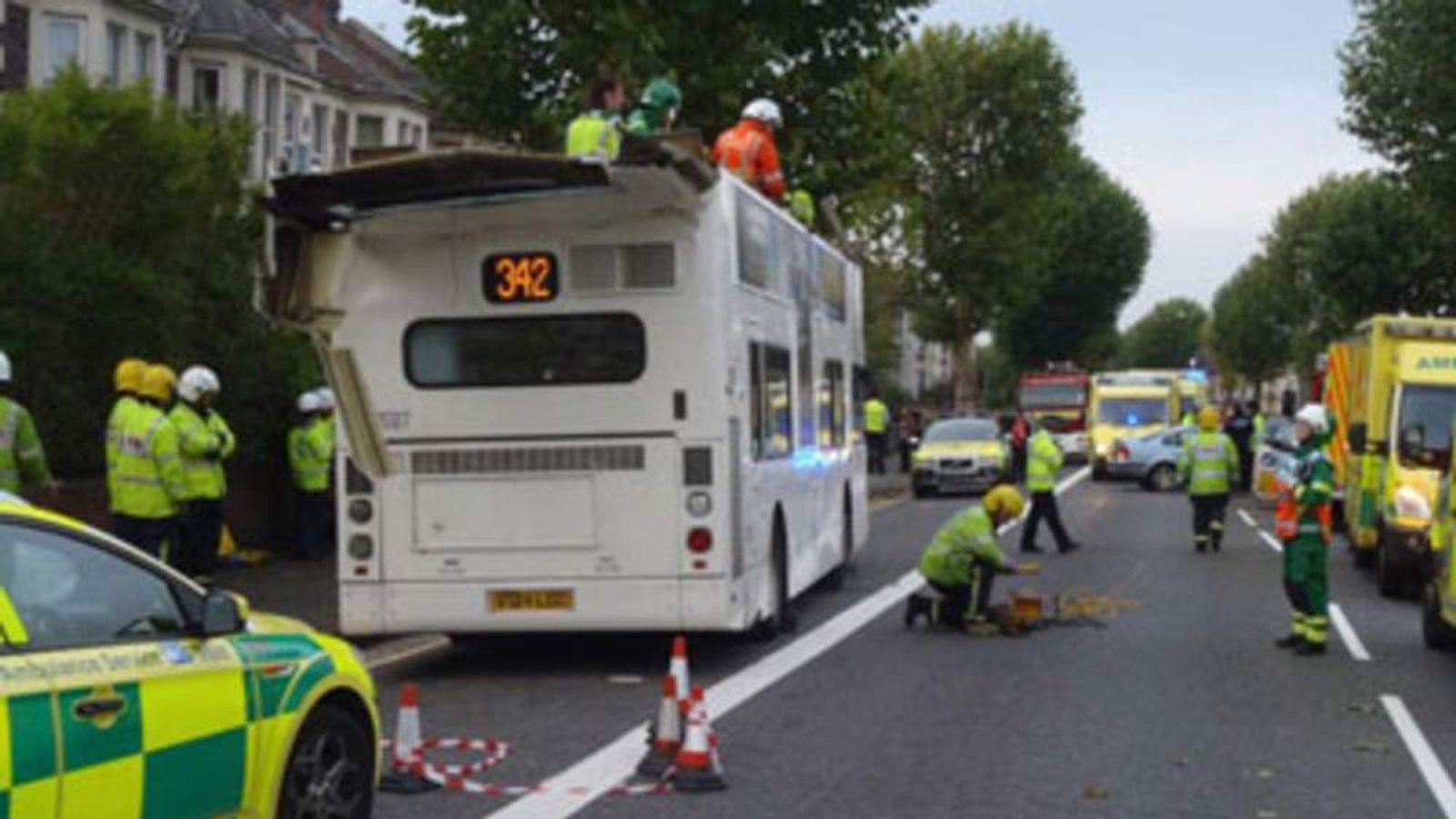 Bus Roof Is Ripped Off By Low Branches | UK News | Sky News