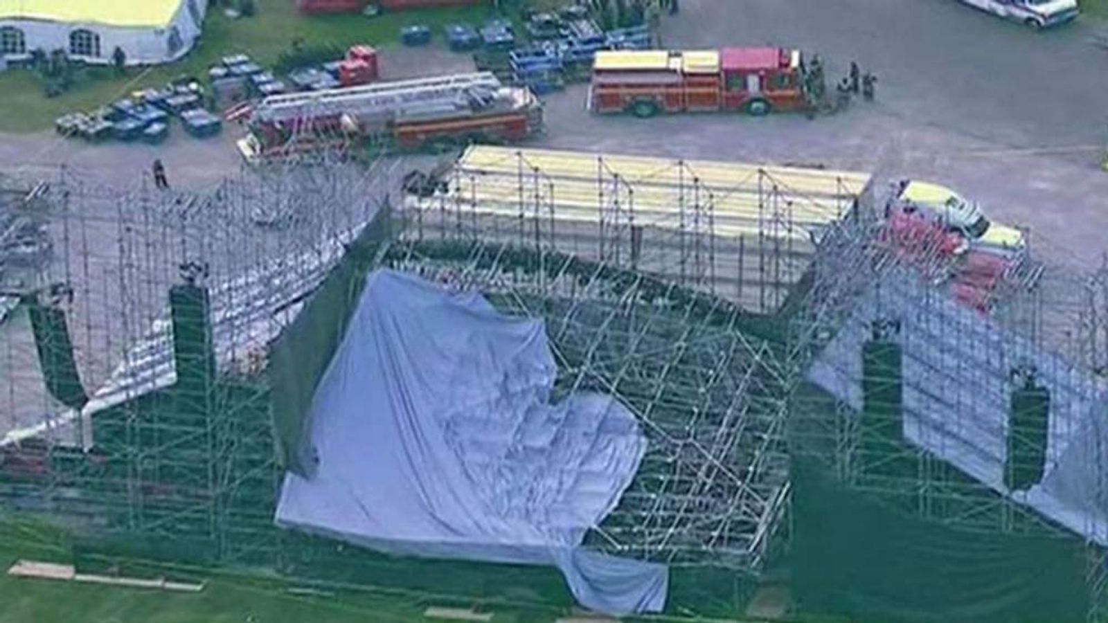 One Dead In Pre-Gig Stage Collapse | Scoop News | Sky News