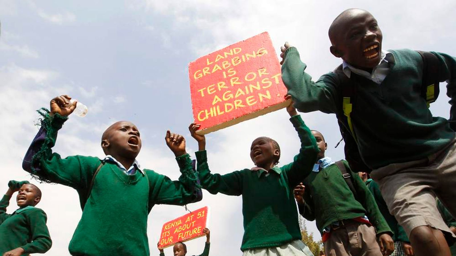Children Teargassed After Playground Protest | World News | Sky News