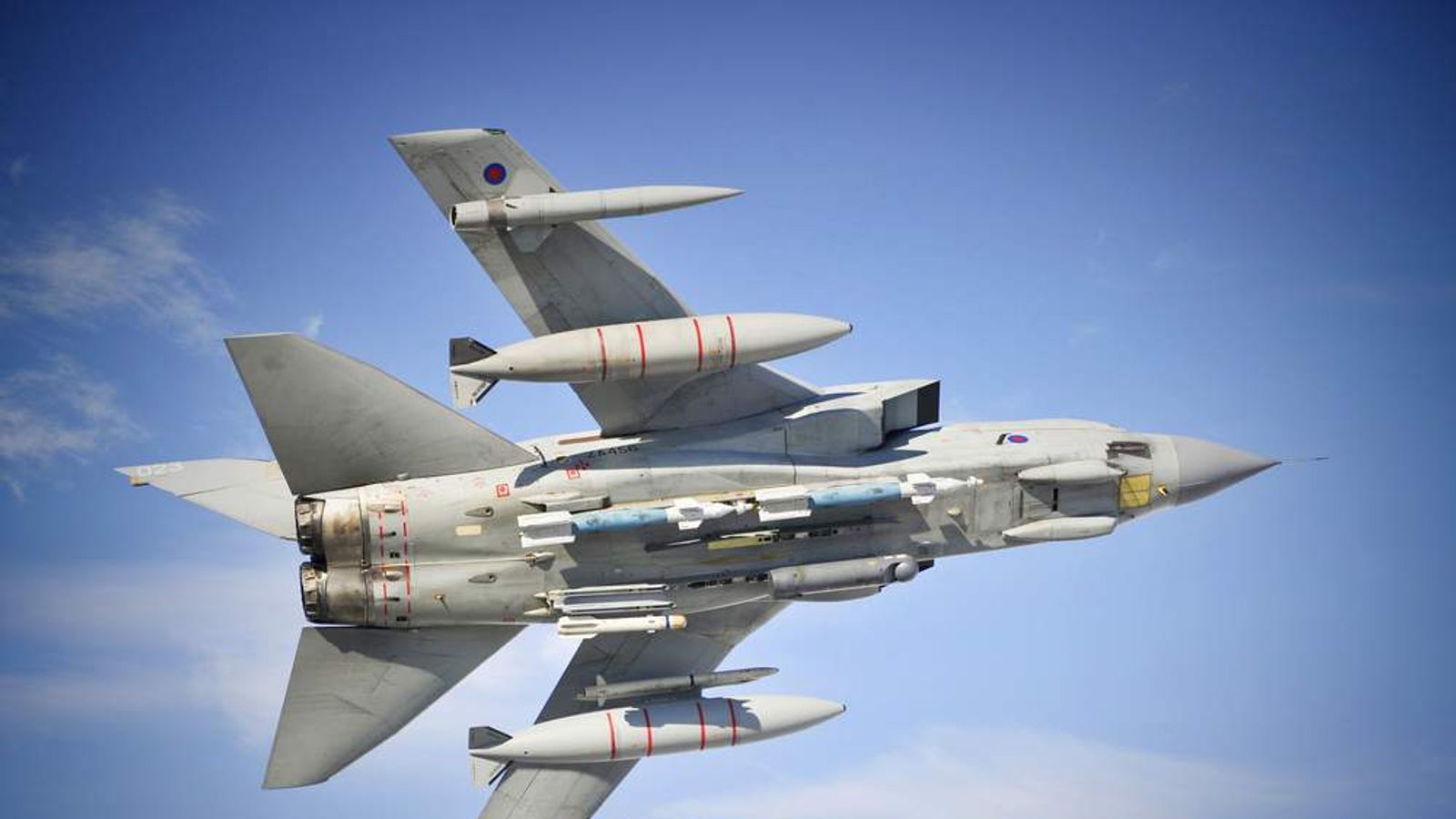 Missiles Fall Off RAF Combat Plane As It Lands | World News | Sky News