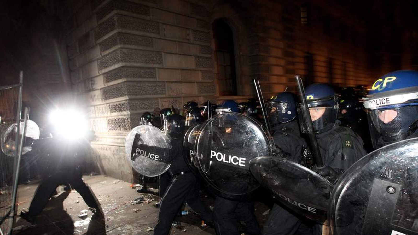 Officer Guilty After Student Hit With Shield | UK News | Sky News