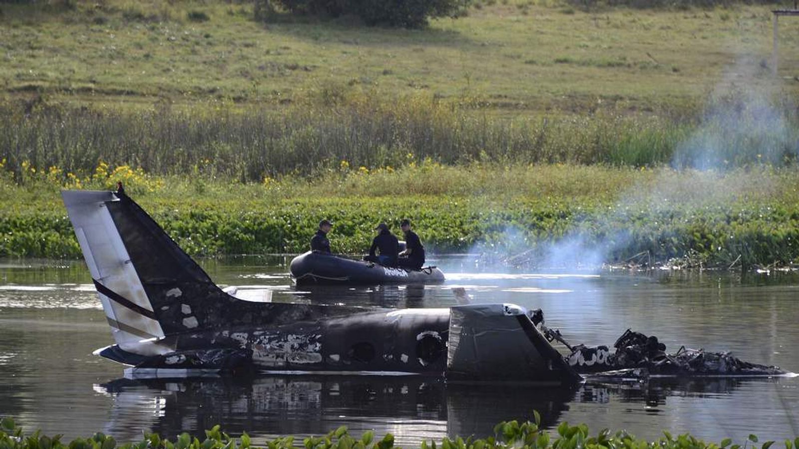 Explosion Seen As 10 Die In Plane Crash | World News | Sky News