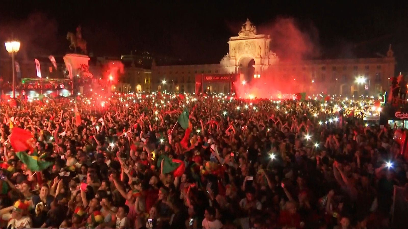 Portuguese Party After Euro Win | World News | Sky News