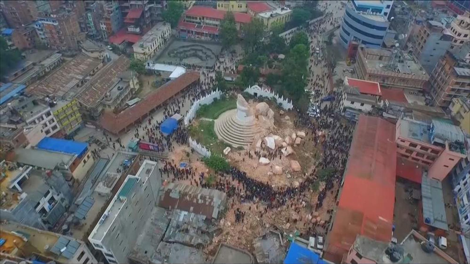 Drone Footage Reveals Extent Of Nepal Damage | World News | Sky News