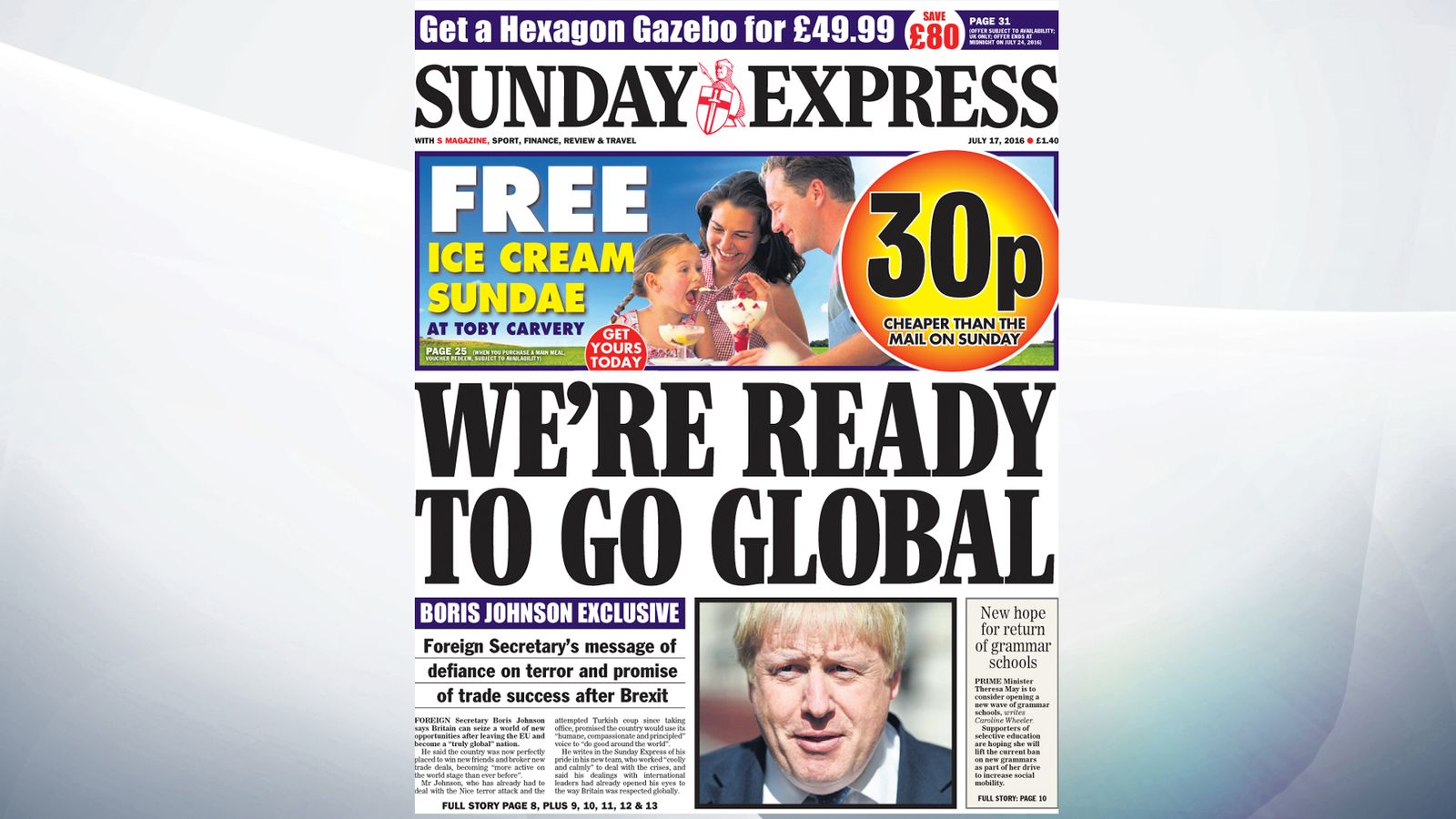 What's On The Front Of Sunday's Newspapers | UK News | Sky News