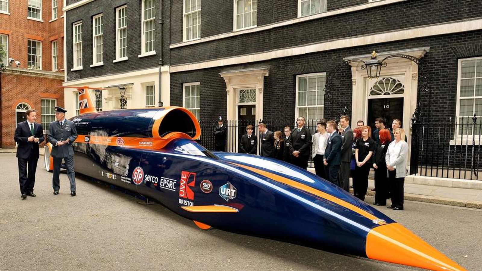 Supersonic Car Roars Into Downing Street | Politics News | Sky News