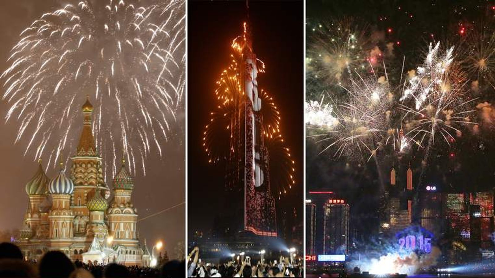 World Welcomes 2015 With Spectacular Displays | World News | Sky News