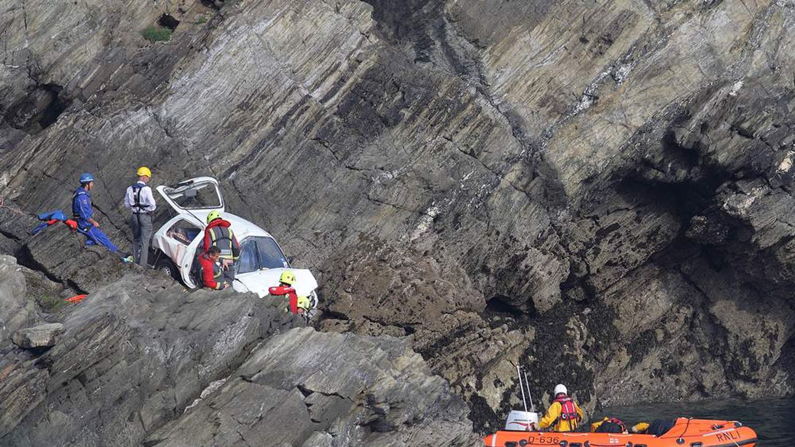 Cornwall Cliff Death: Man's Car Falls 100ft | UK News | Sky News