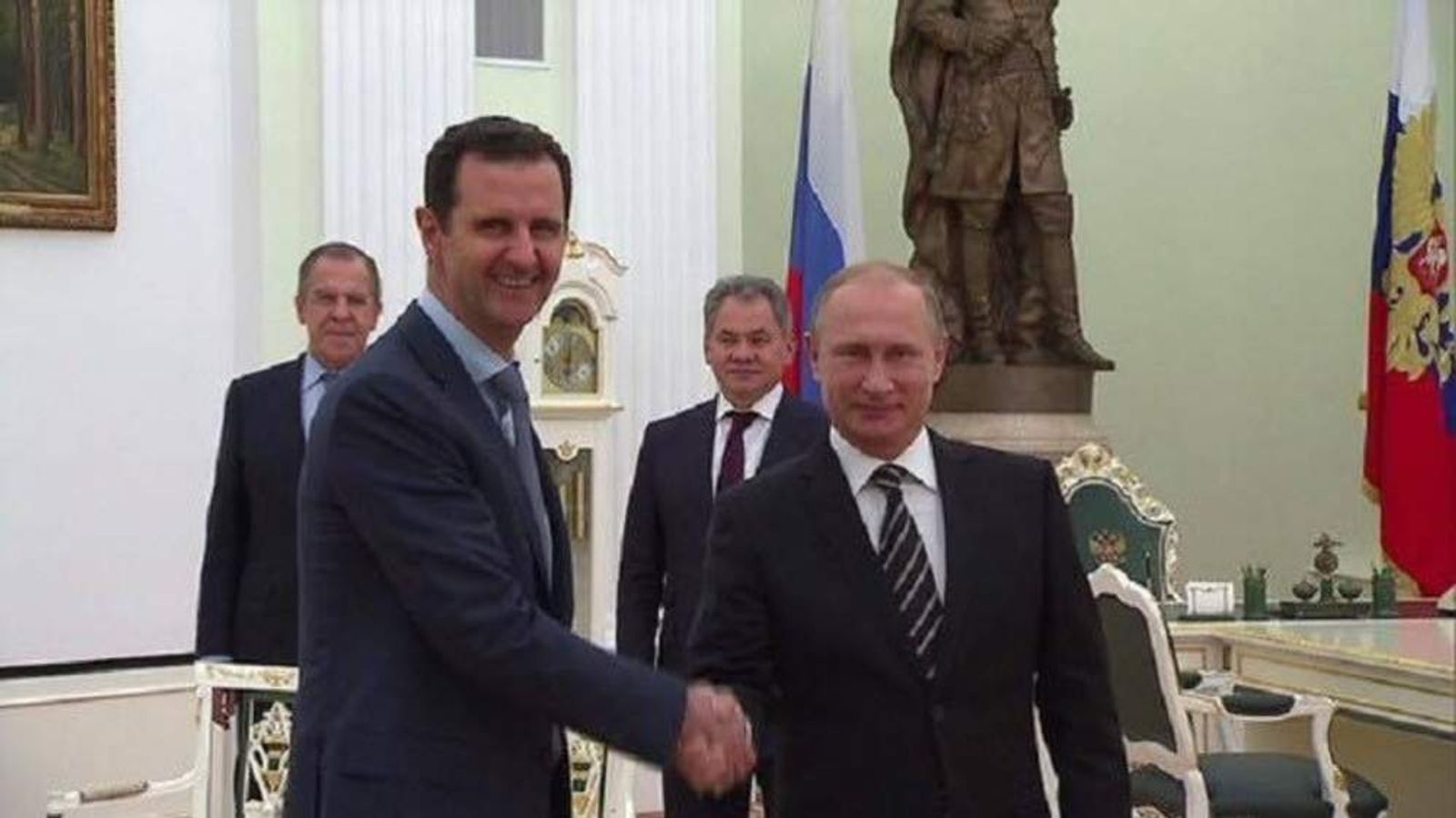 Assad Meets Putin In Moscow Over Airstrikes | World News | Sky News