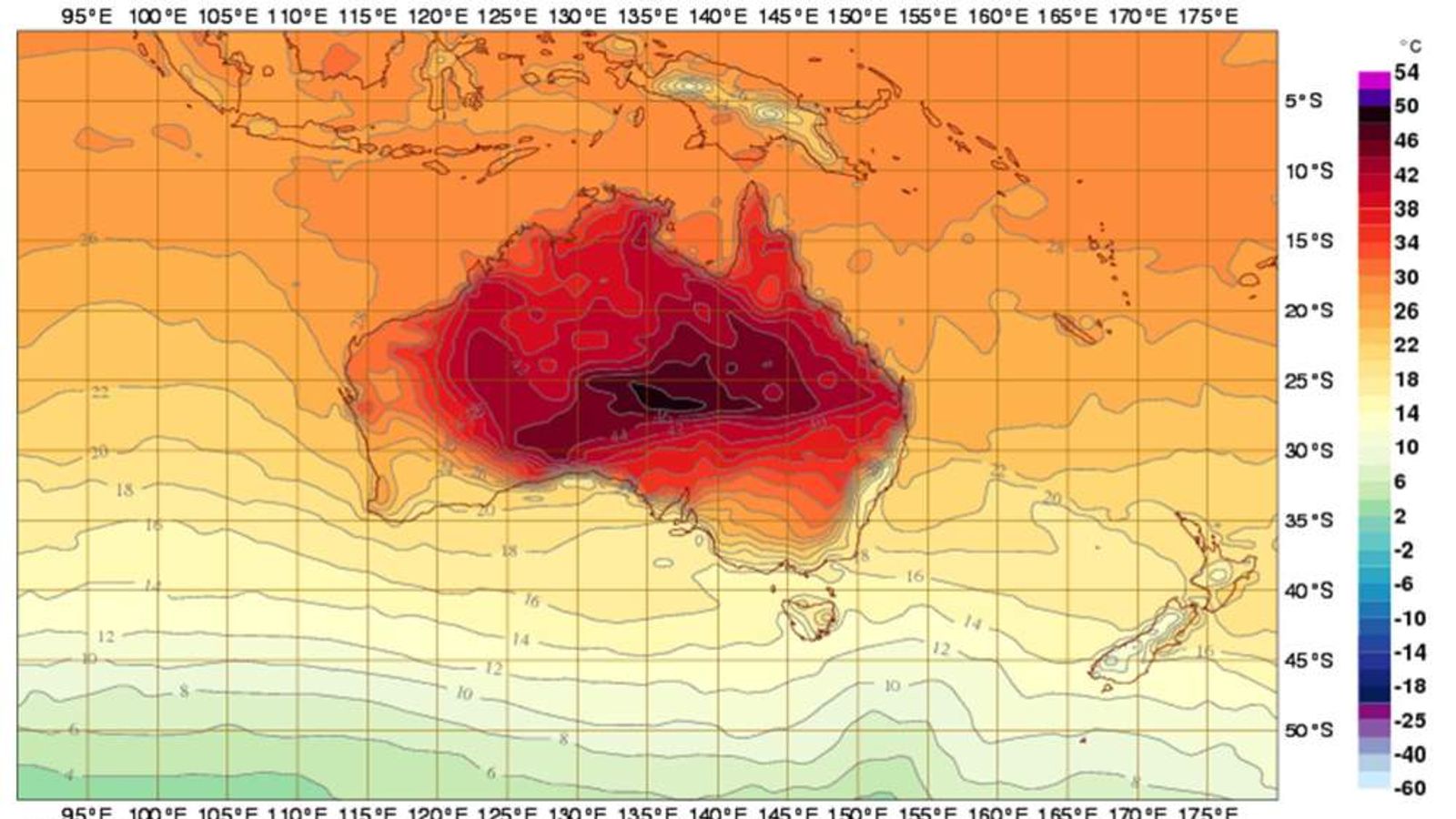 Weather Map Scale Changed Amid Australia Heat | World News | Sky News