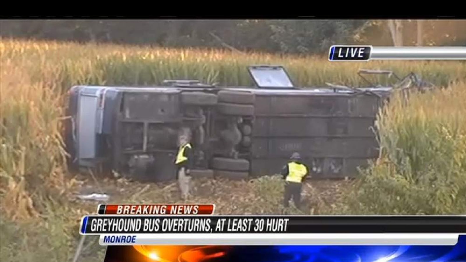 Bus Crash: Dozens Hurt As Vehicle Overturns | World News | Sky News