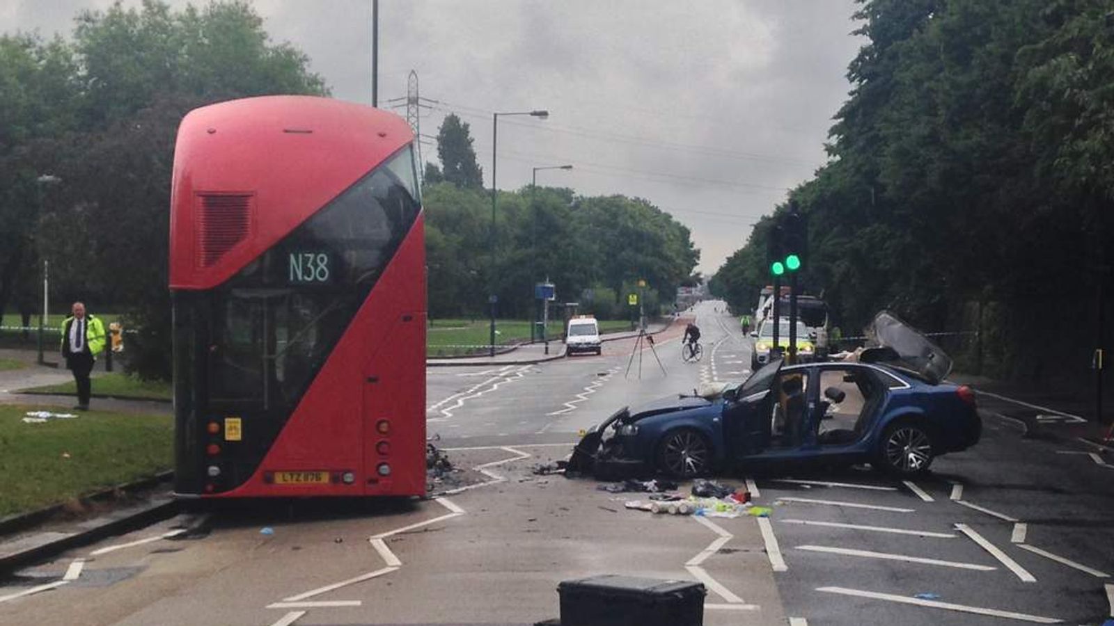 East London Bus Crash Was 'Like An Explosion' | UK News | Sky News