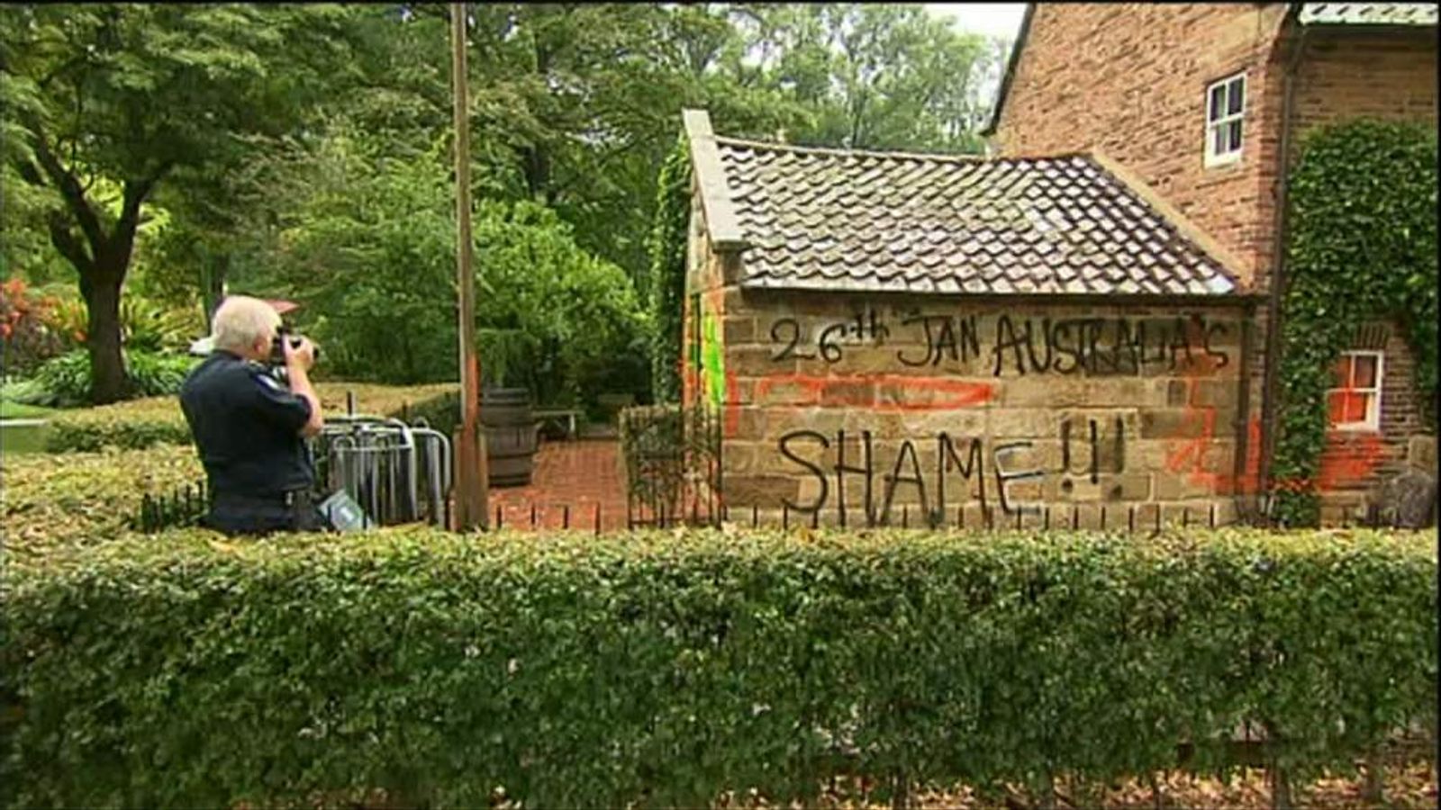 Captain Cook's House Targeted In Oz Protest | World News | Sky News