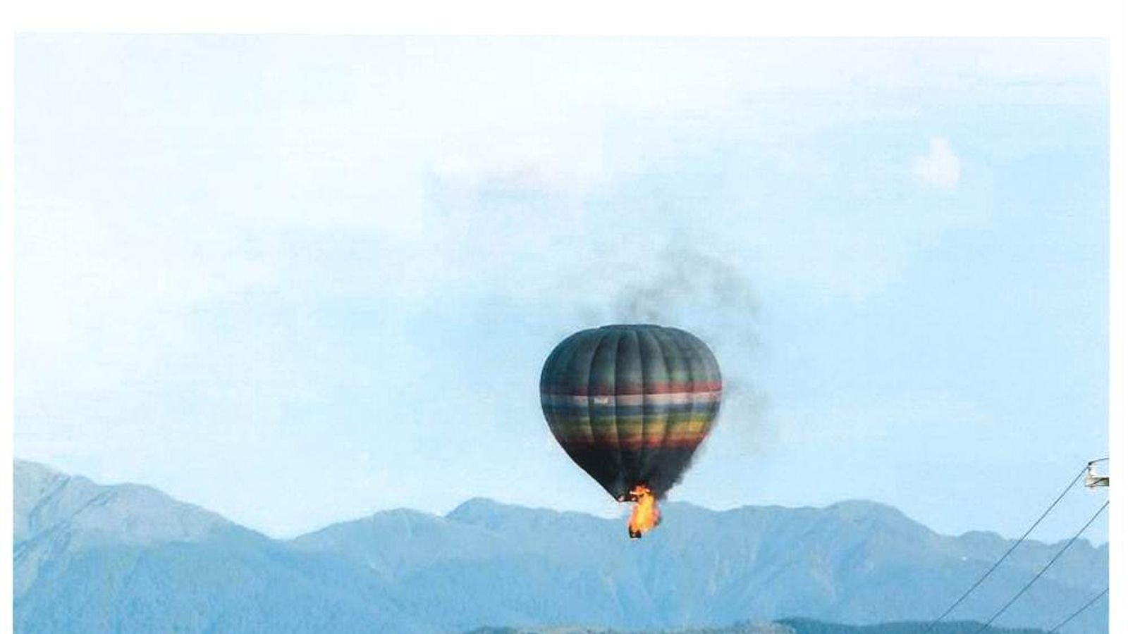 Deadly Crash: Photos Show Balloon On Fire | World News | Sky News