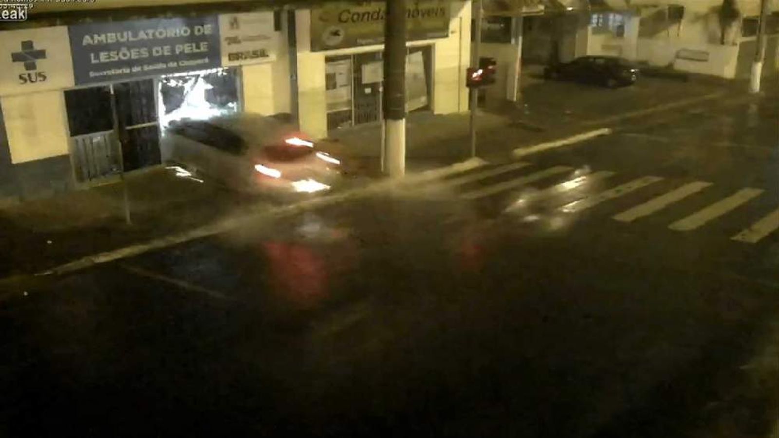 Car Crashes Through Shop Window In Brazil | World News | Sky News