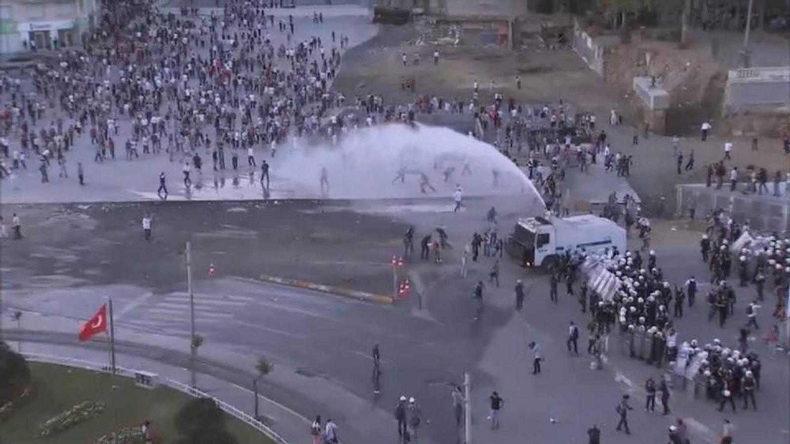 Riot Police Clash With Protesters In Turkey | World News | Sky News