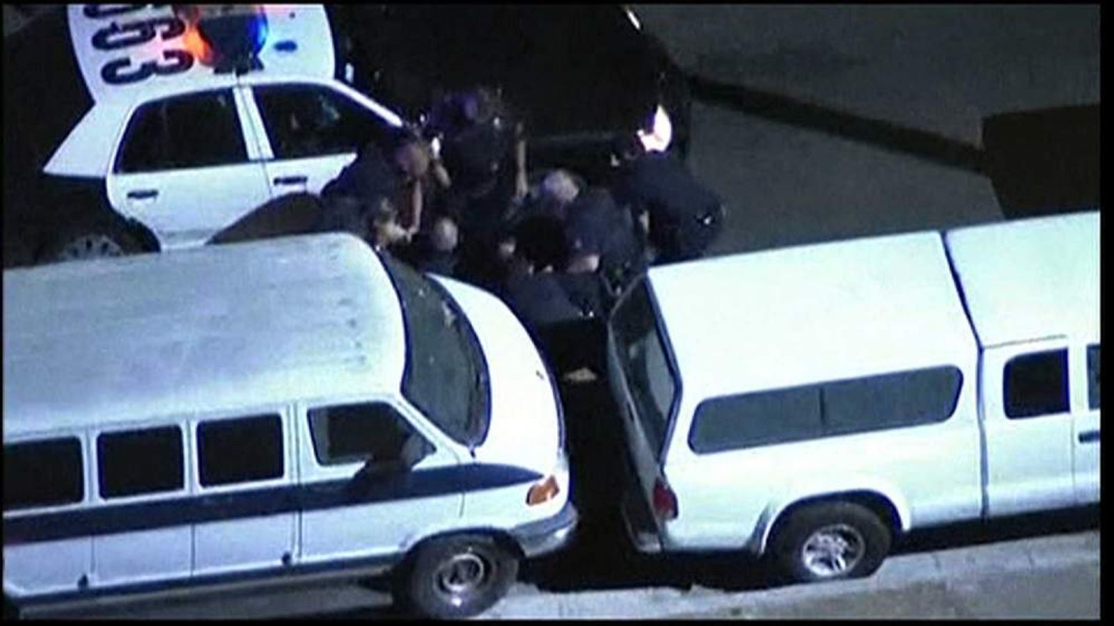 LA Car Chase Driver Charges At Cops Behind Him | US News | Sky News