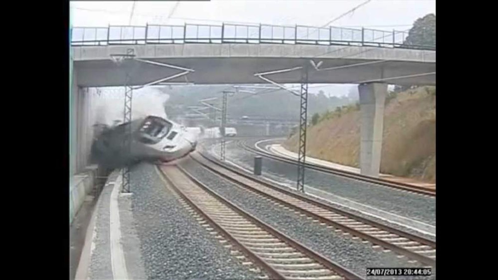 Spain Train Crash: Footage Of Disaster Emerges | World News | Sky News