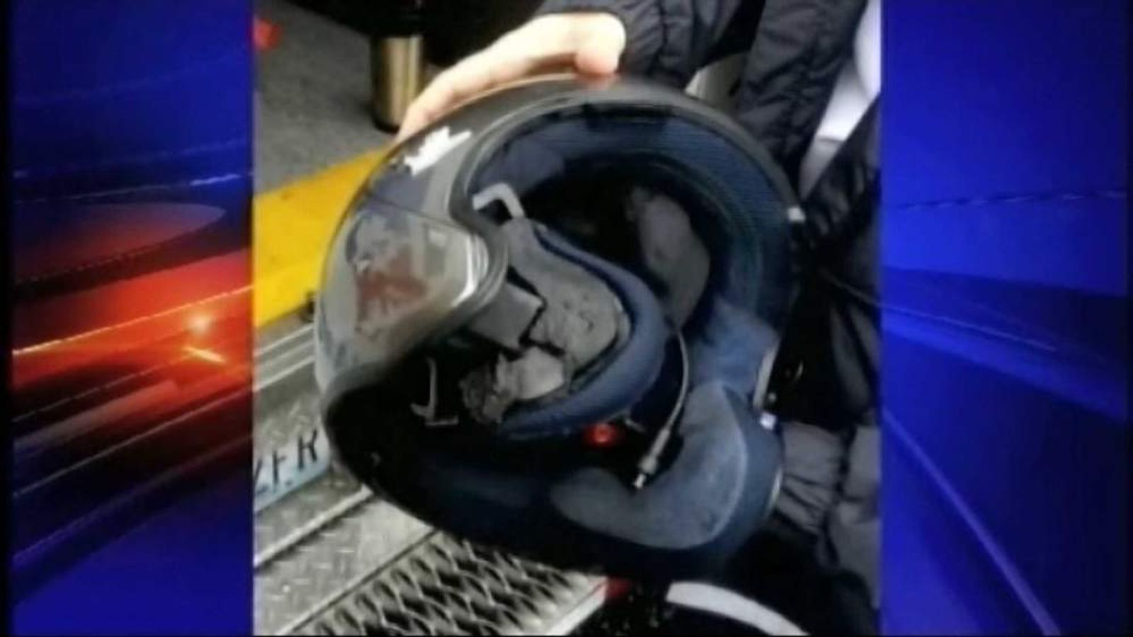 Lightning Hits Helmet Of Motorcyclist In US | US News | Sky News