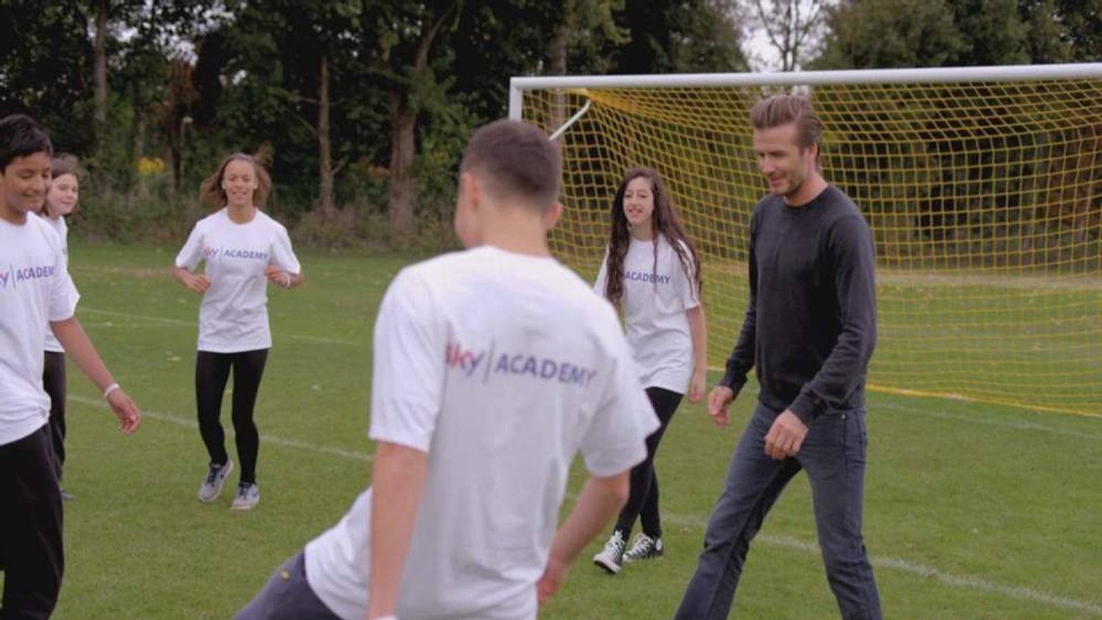 David Beckham Helps Launch Sky Academy | UK News | Sky News