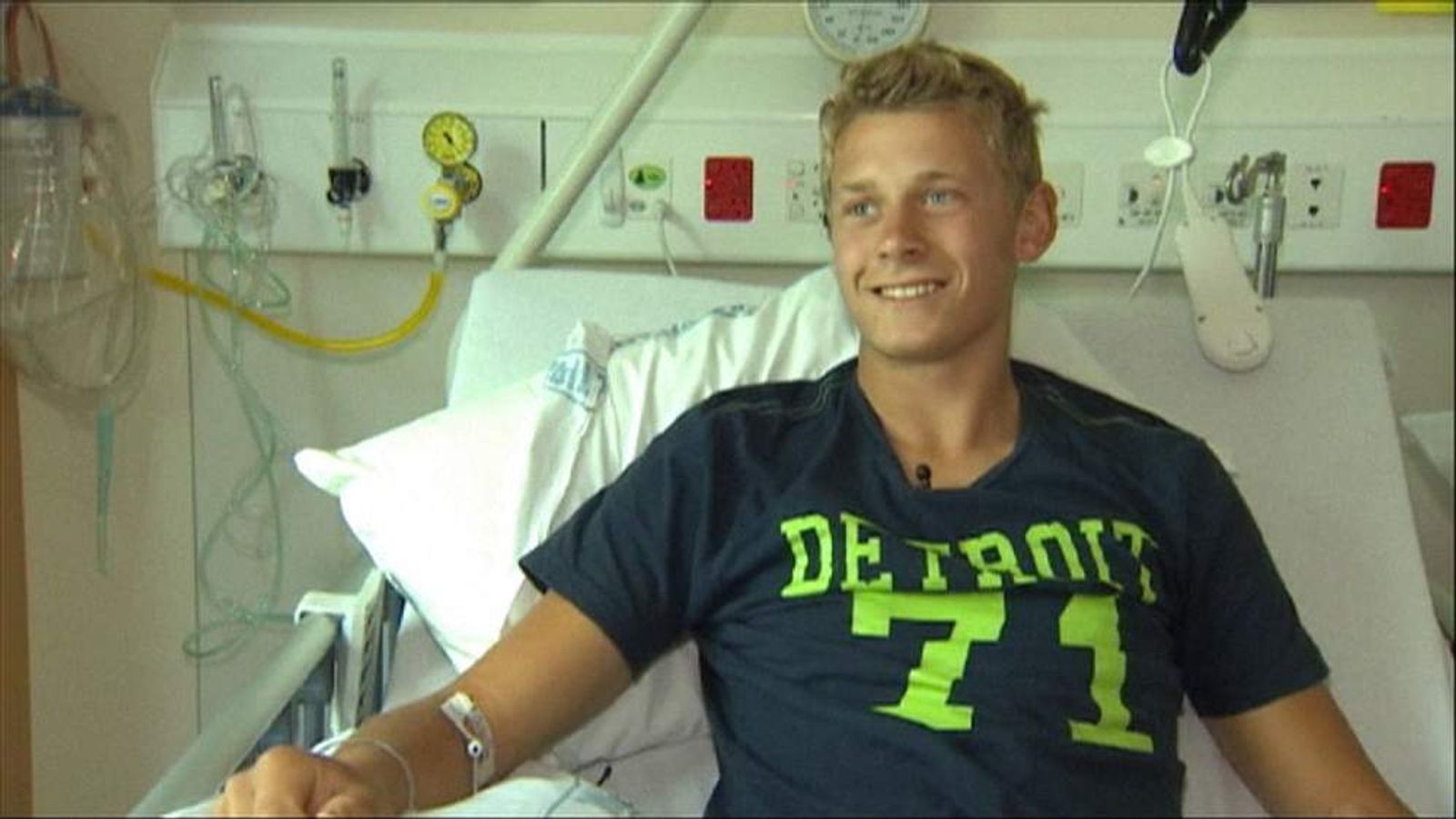 Hiker Slides Down Mountain After Breaking Leg | World News | Sky News